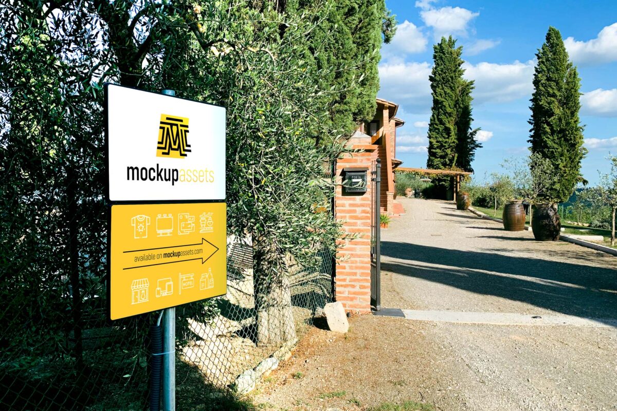 6 Garden and Entrance Signs Mockups » Design a Lot