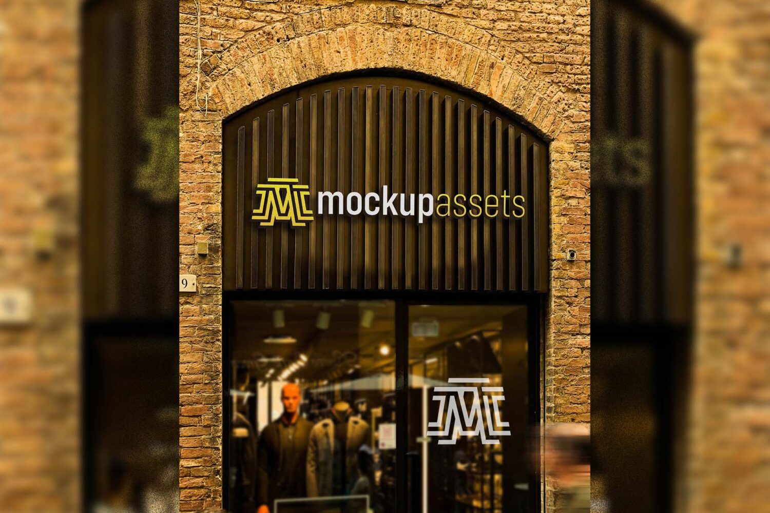 Vertical Storefront 3D Logo Mockup » Design a Lot